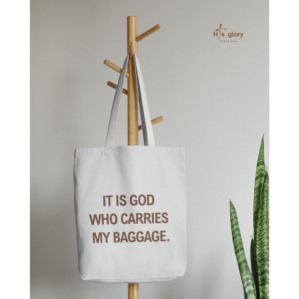 Christian Tote Bag It Is God Who Carries My Baggage Gospel Tote Bag ...