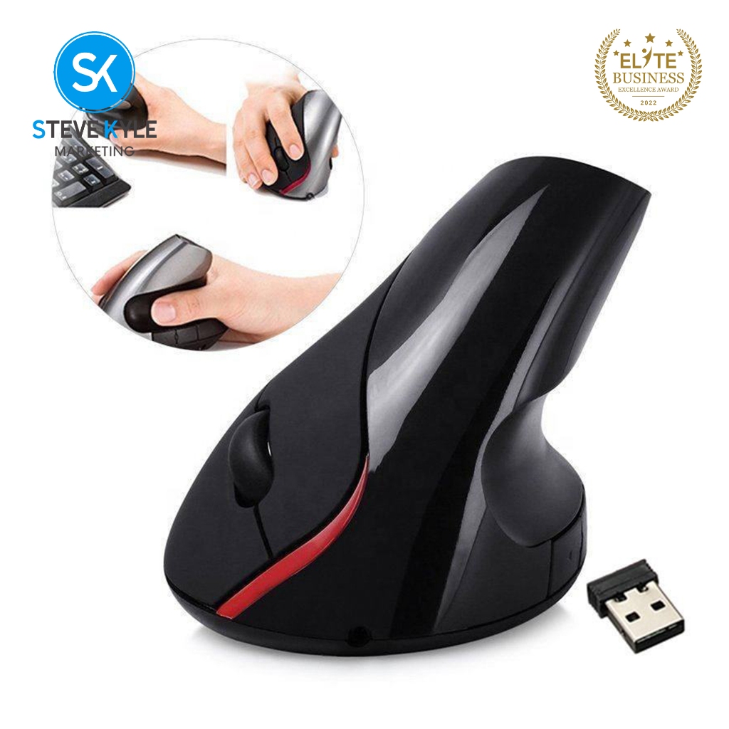 Steve Kyle Wireless Vertical Mouse Ergonomic Wristband Optical Mouse ...
