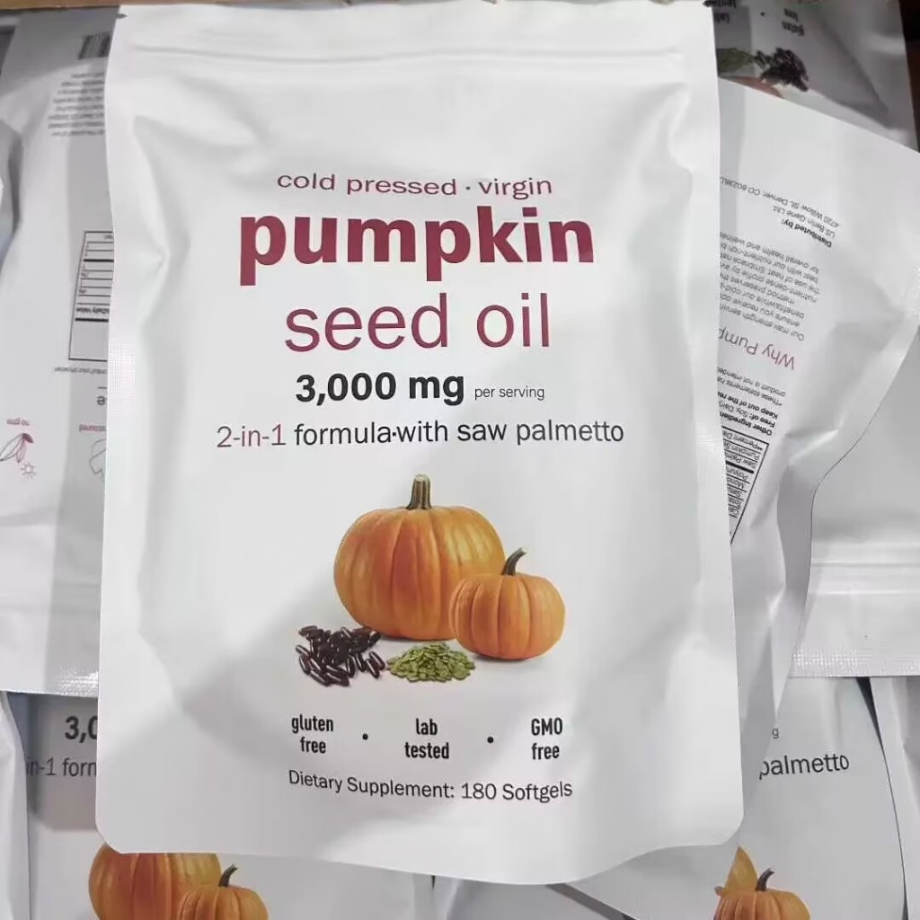 Pumpkin Seed Oil, 2-In-1 Formula with Saw Palmetto, 180 Softgels ...
