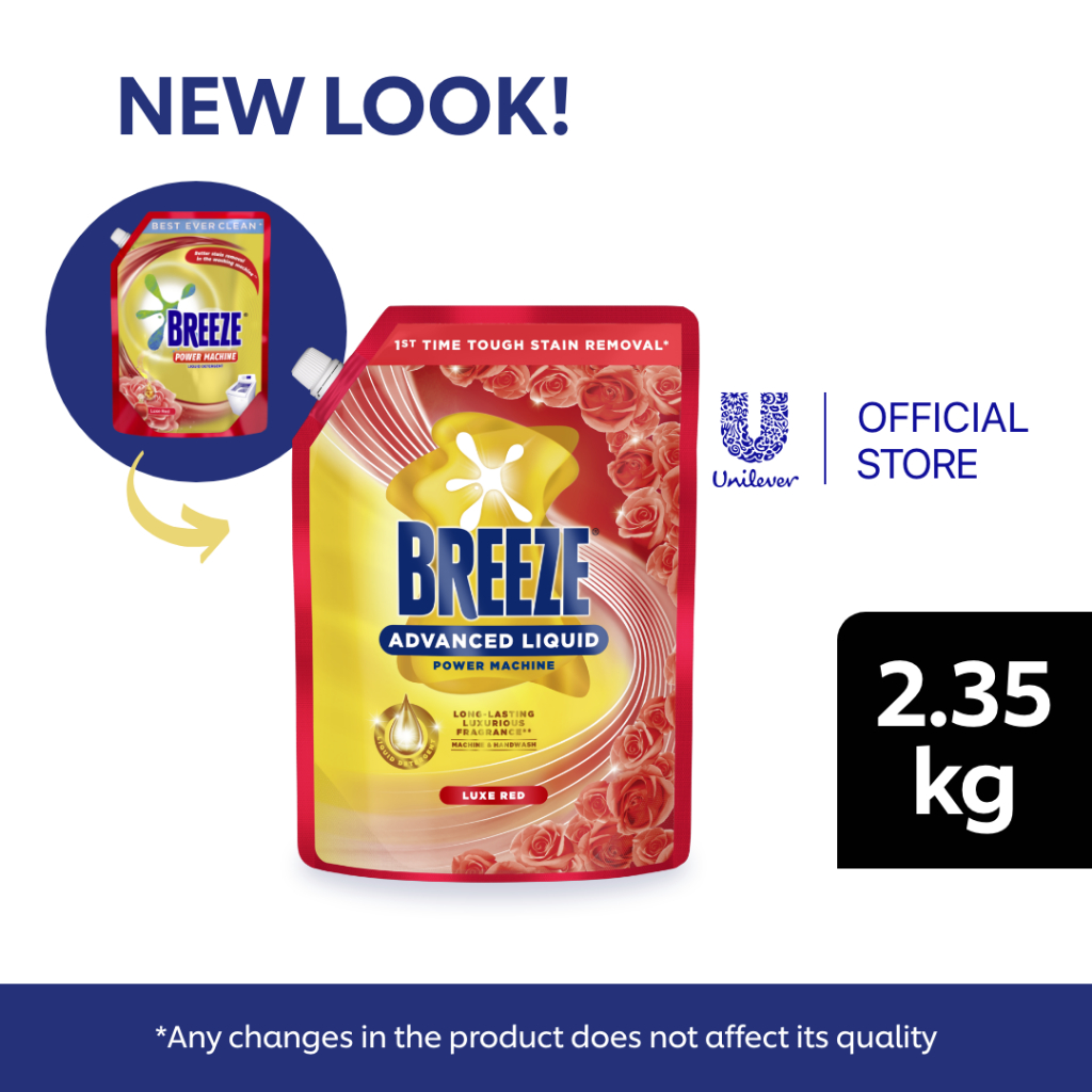 Breeze Laundry Liquid Detergent Luxe Red 2.35kg Pouch | Shopee Philippines