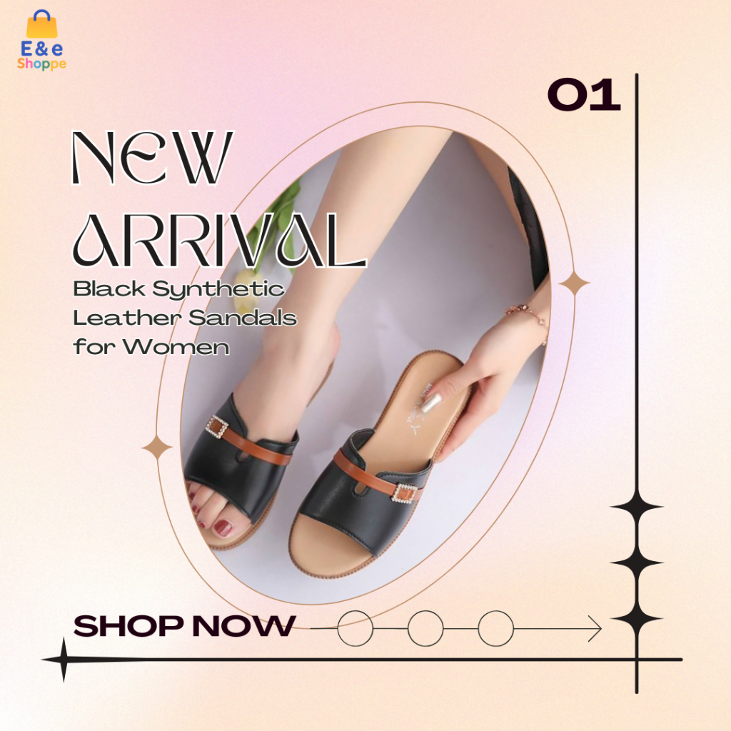 E &e Shopee Korean Women's Slippers SunStride Sandals Light, Comfy ...