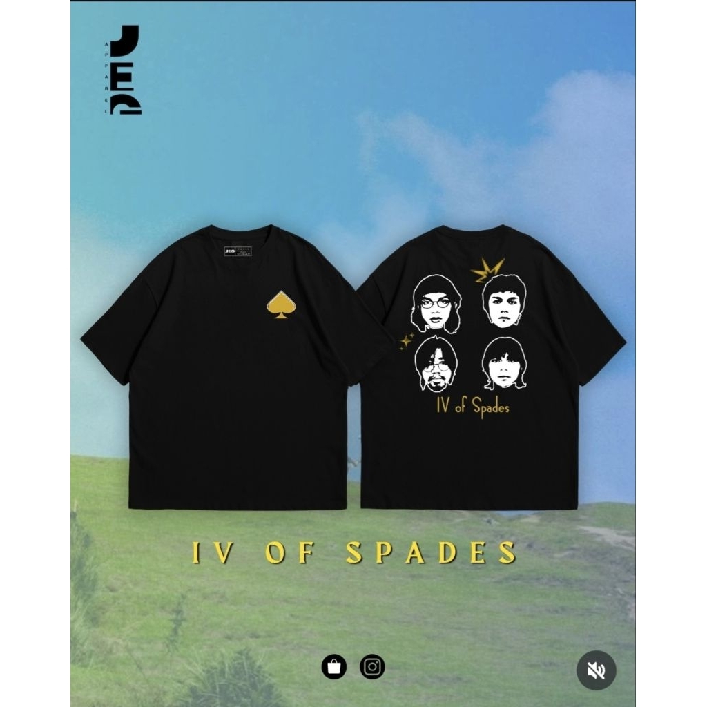 IV of Spades OPM Band Silhouette Oversized Shirt | Shopee Philippines