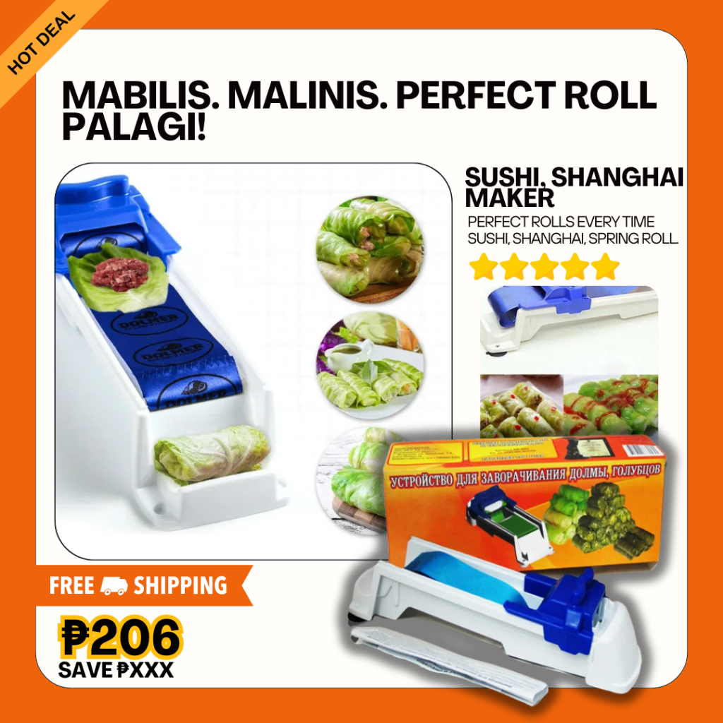 Dolmer Sushi Maker Authentic Roller Tool Lumpia Wrapper Machine Magic ...