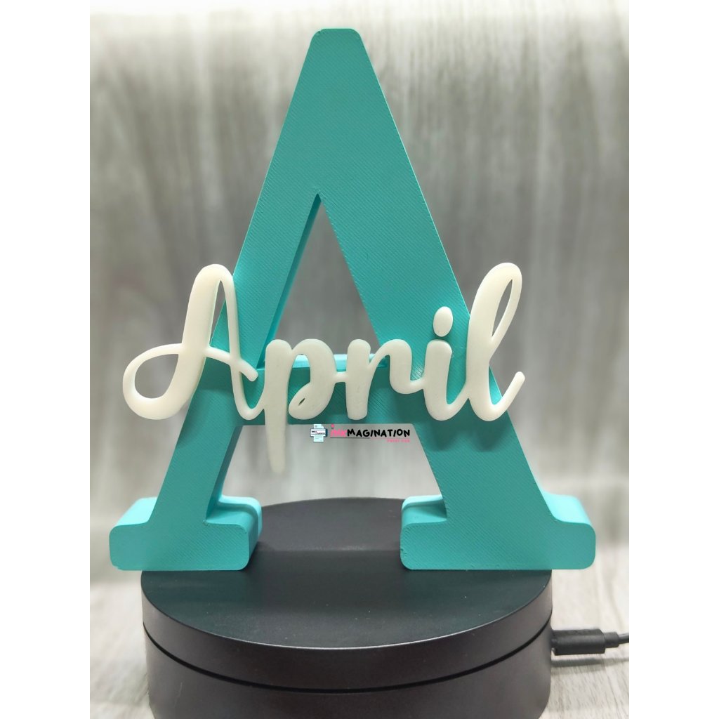 Personalized Initial Letter with Name | Custom Monogram Name Display ...
