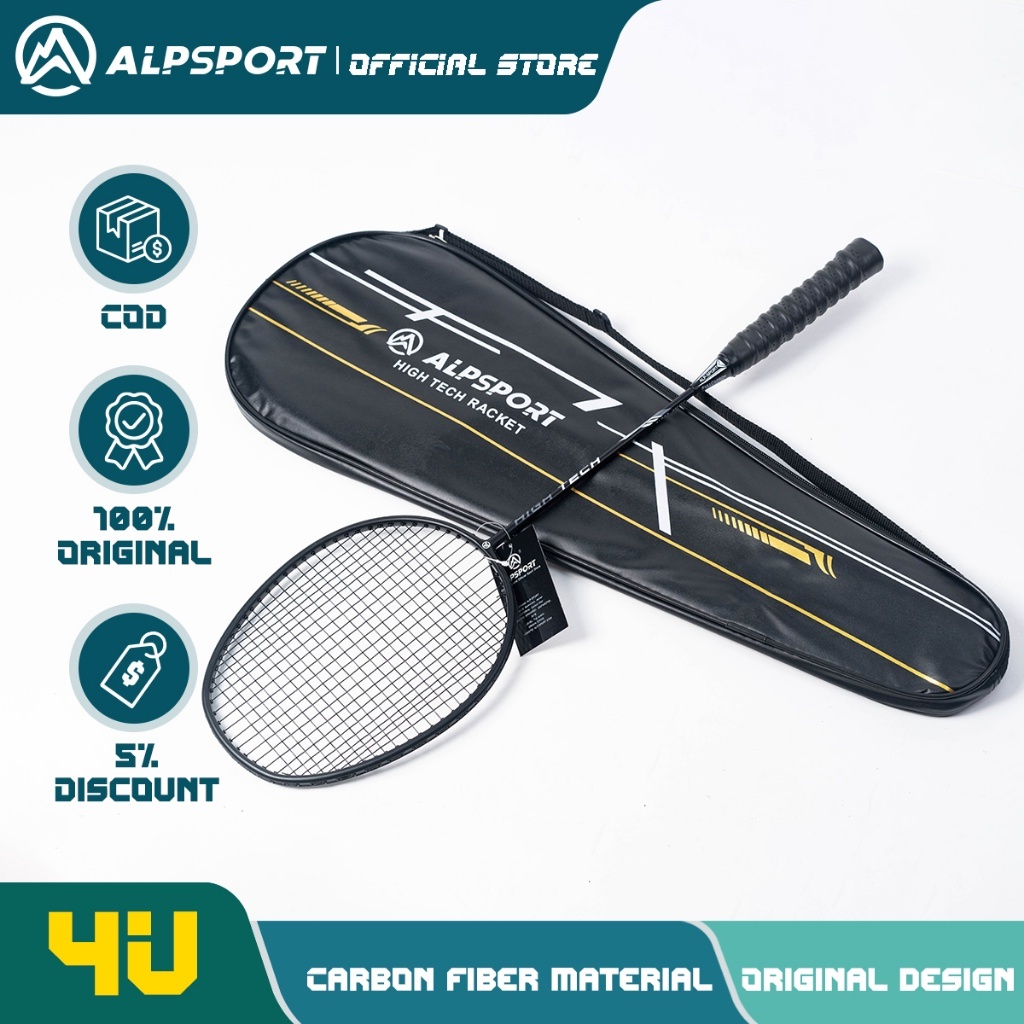 1Pcs 4U 25LBS Badminton Racket Original Design 100% Carbon Fiber ...