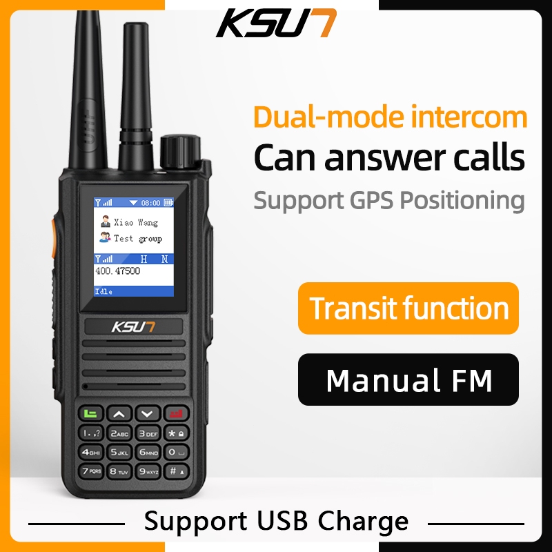 KSUN Walkie Talkie CT58 Dual mode POC GLOBAL analog UHF Walkie Talkie ...