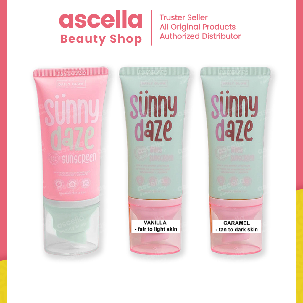THE DAILY GLOW Sunny Daze Sunscreen | Vanilla | Caramel - Original ...