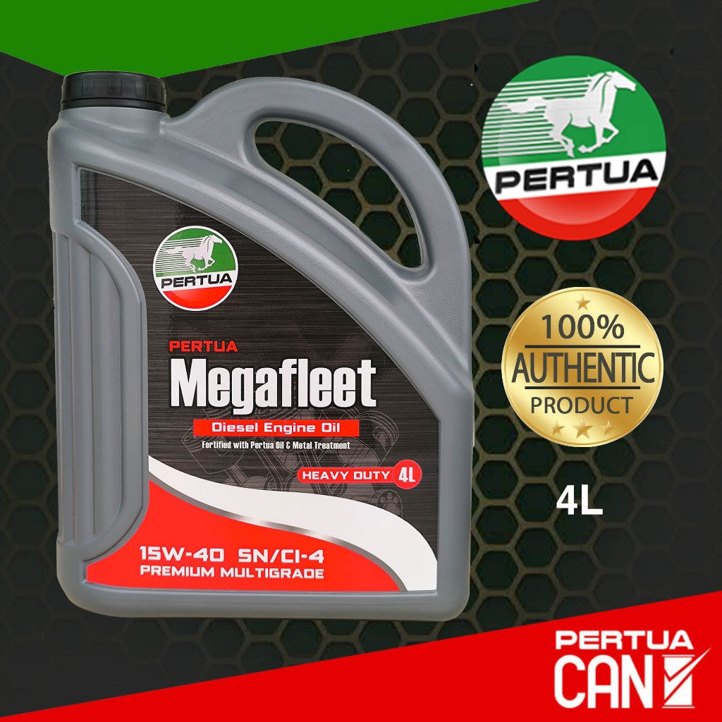 Pertua Mega Fleet Diesel Engine Oil SAE15W/40 4L | Shopee Philippines