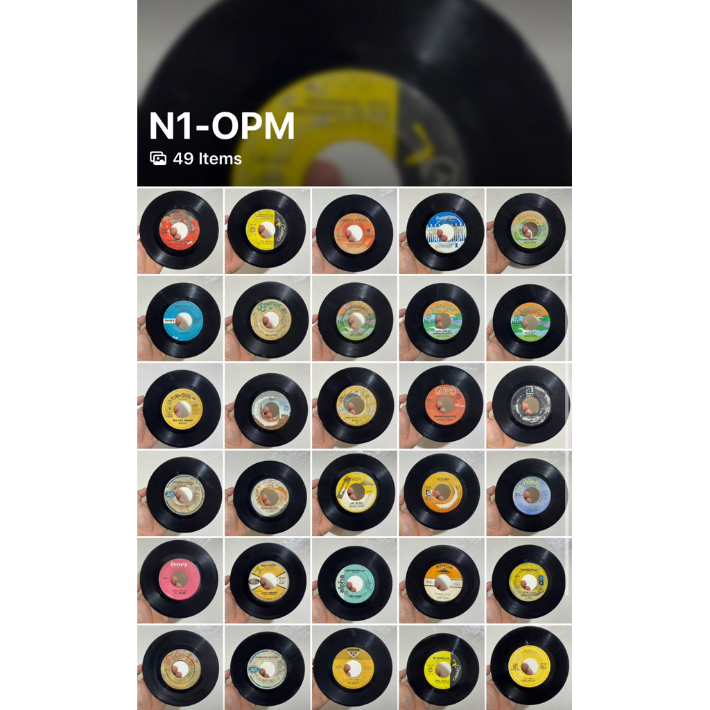 Vintage 45rpm Vinyl Records Box N1-OPM Various Artists | Shopee Philippines