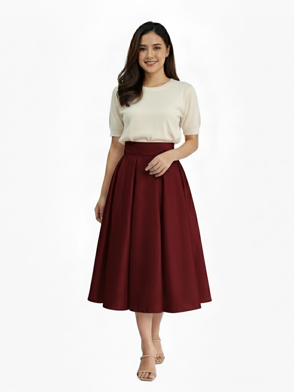 Premium Modern Midi skirt below the knee for formal and casual event ...