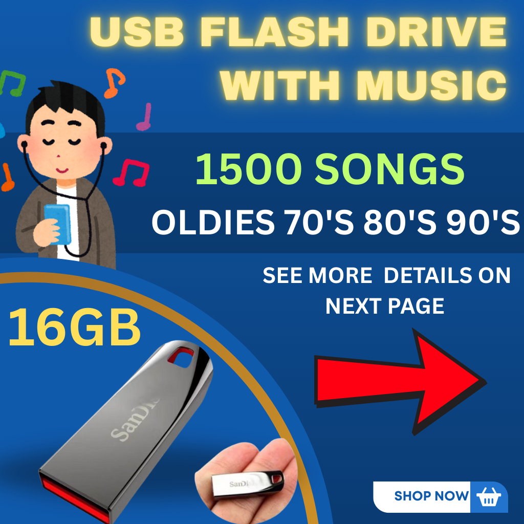 USB with downloaded 1500 Songs – 70s 80s 90s International Hits & OPM ...
