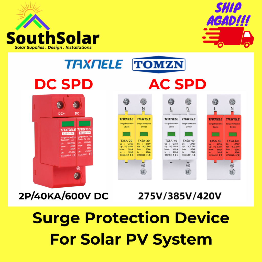 TAXNELE x TOMZN DC AC SPD Solar Surge Protection Device DC SPD 40KA ...