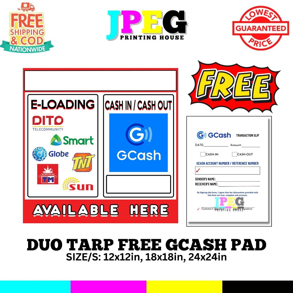DUO tarp FREE Pad Eloading with GCASH Tarp with box for Number #DUO ...