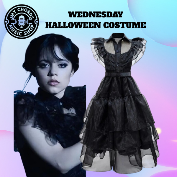 Anime Dress The Adams Family Cosplay WWednesday Adams. Black Dress ...
