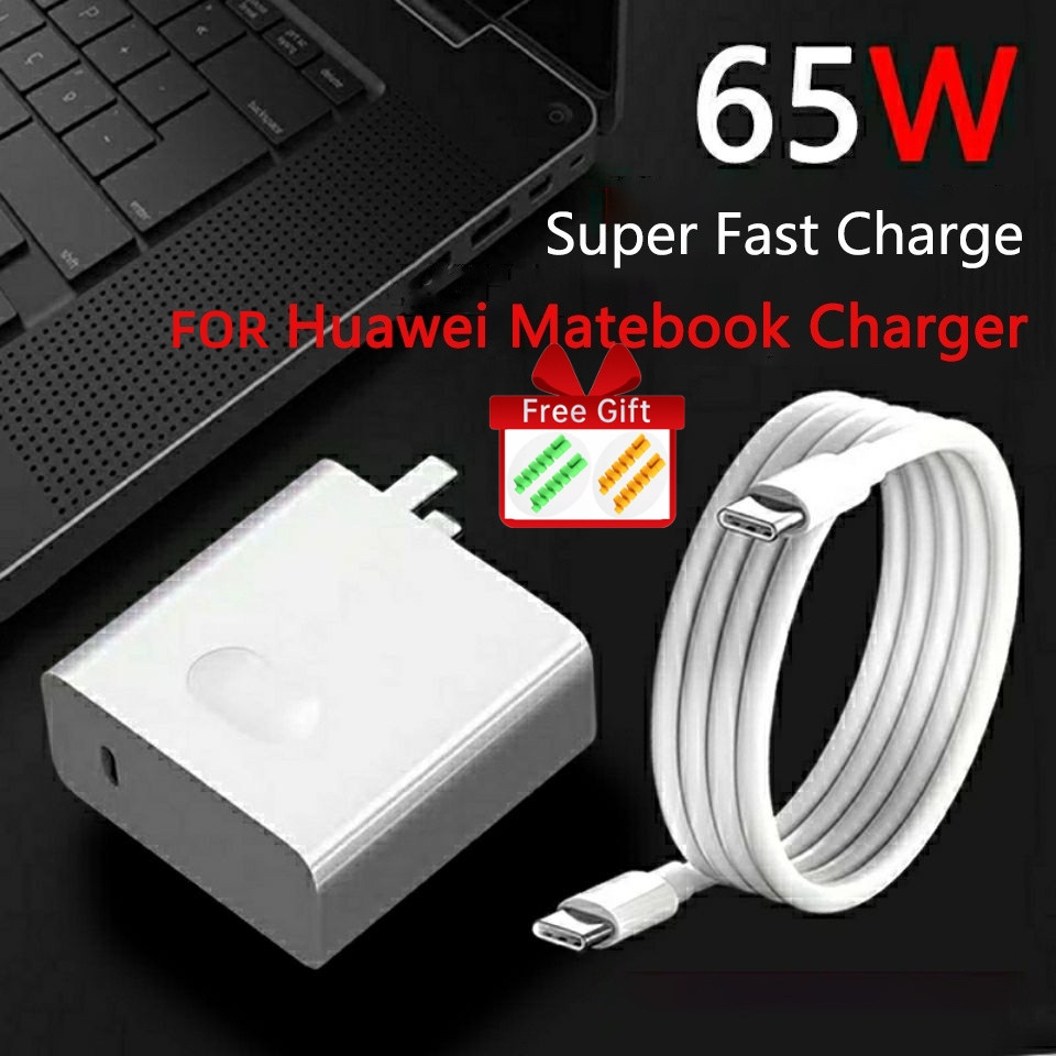 For Huawei Laptops 65W Fast Charger Type C-Type C for MateBook D15 D14 ...