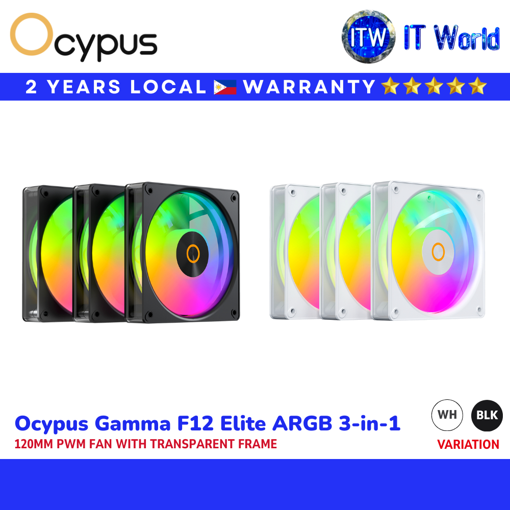 Ocypus Gamma F12 Elite ARGB 3-in-1 | 120mm / PWM / High Airflow / ARGB ...