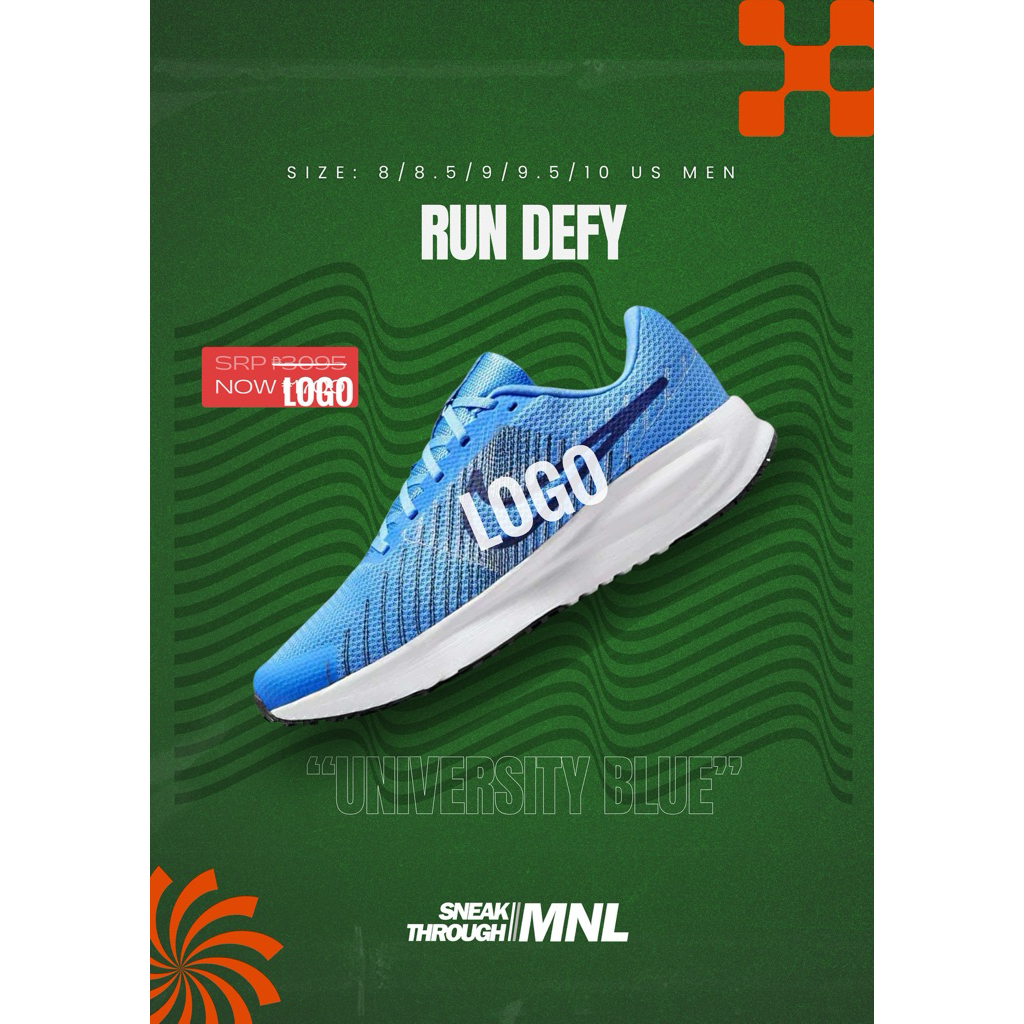 Original Run Defy "University blue" | Shopee Philippines