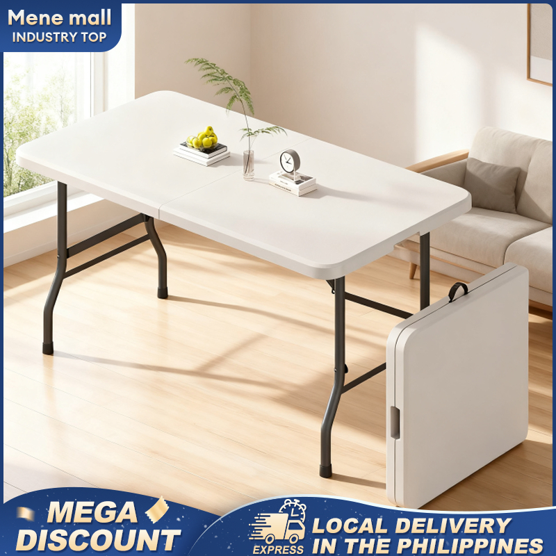 4/5/6FT Heavy Duty Foldable Table Portable Square Folding Table Home ...