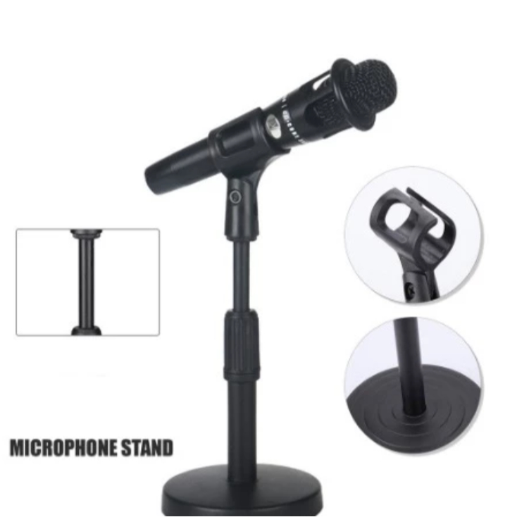 Mic Stand Portable Microphone Stand Adjustable Height Mic Holder with ...