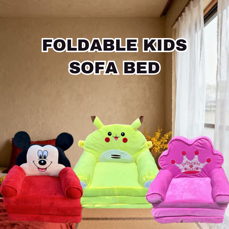 Colorful Kids Sofa Backrest Armchair Cute Cartoon Lazy Sofa 3 Folding ...