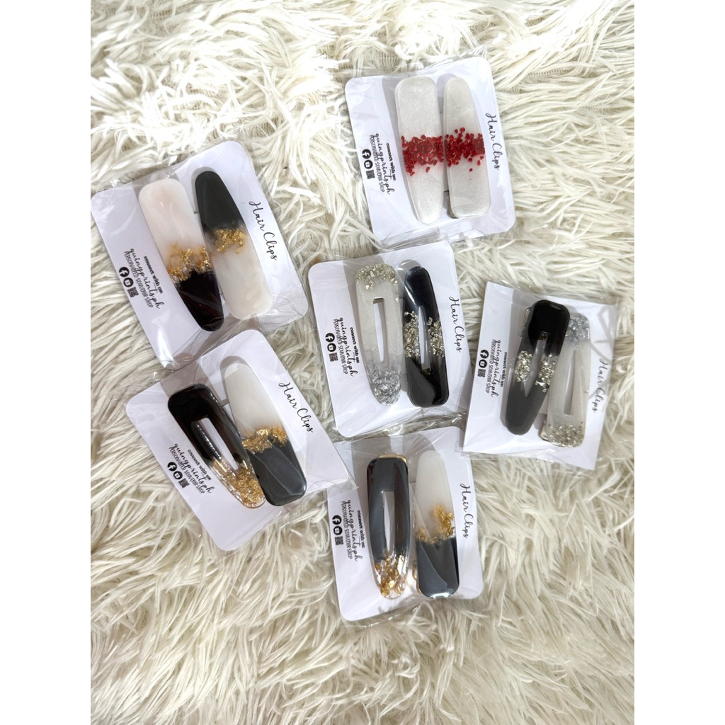 Resin HAIR CLIPS CUSTOMIZED/Personalized | Shopee Philippines
