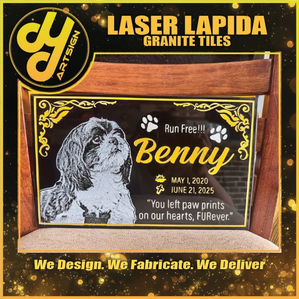 DYD Pet Lapida • Laser Photographic Pet Lapida - Super Black Tiles ...