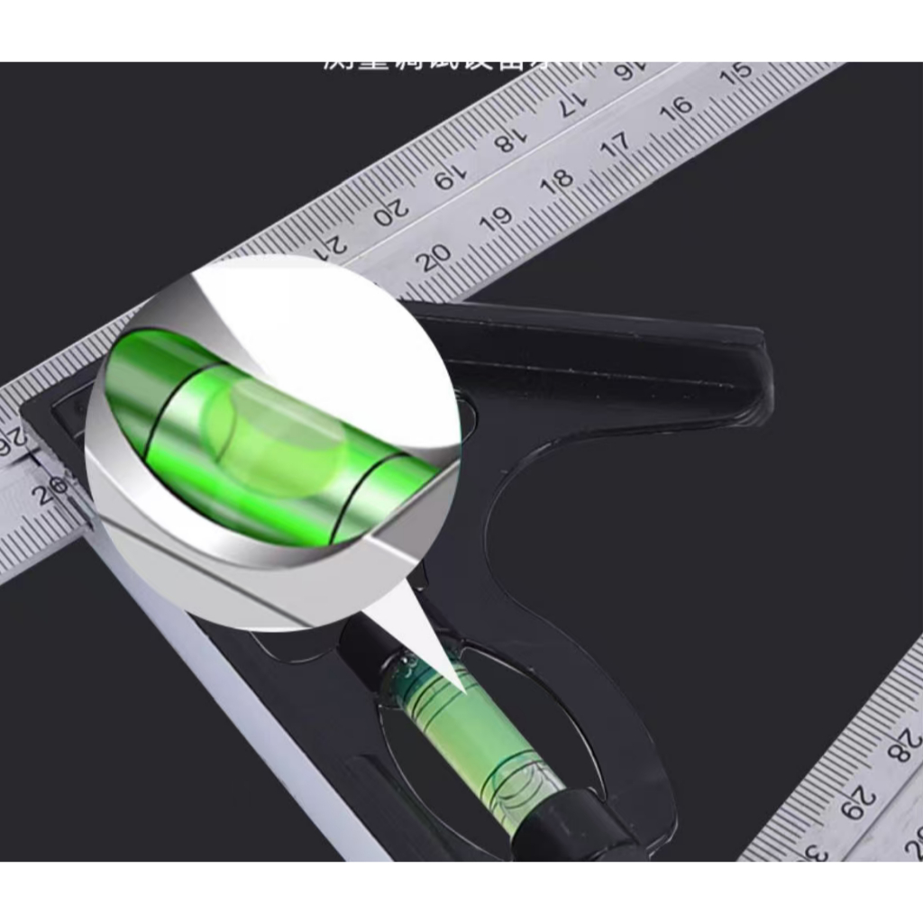 L-Square Ajustable with level bar 30cm Squala Stainless Steel Ruler L ...