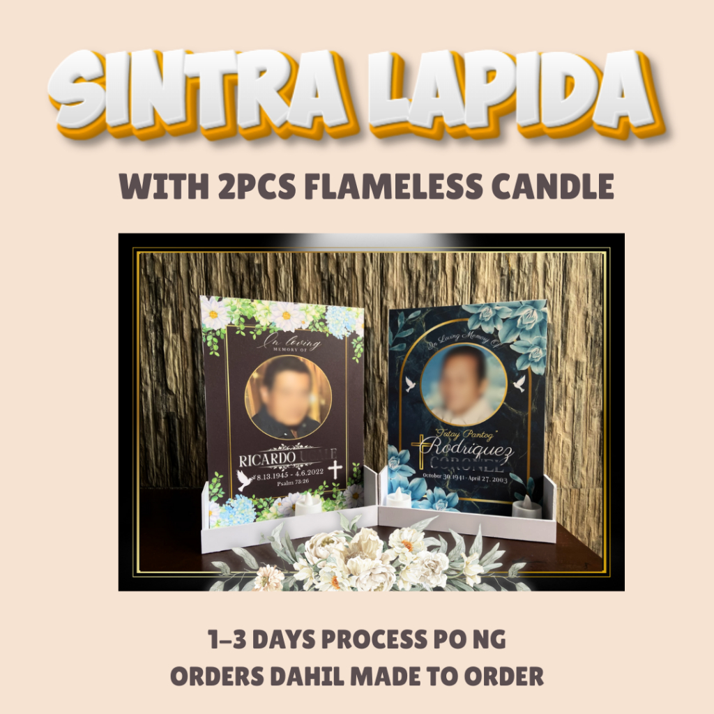 UNDAS SINTRA LAPIDA WITH FREE CANDLE A4 SIZE (PORTRAIT STYLE) DESIGN ...