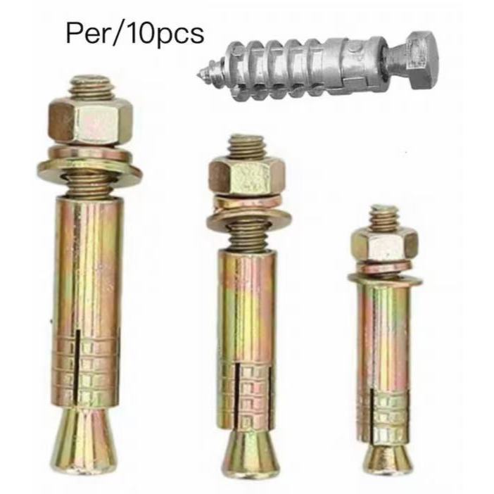 per 10pcs Dyna bolt expansion bolt anchor bolt Dyna bolt 1/4” 5/16” 3/8 ...