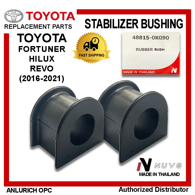 NUVO STABILIZER BUSHING FRONT TOYOTA FORTUNER / HILUX / REVO (2016-2021 ...
