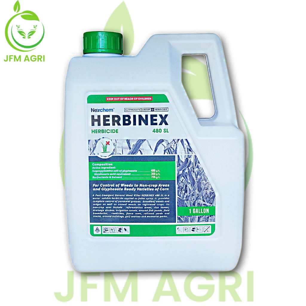 Herbinex 480 SL Glyphosate Herbicide NEXCHEM (1 Gallon) | Shopee ...