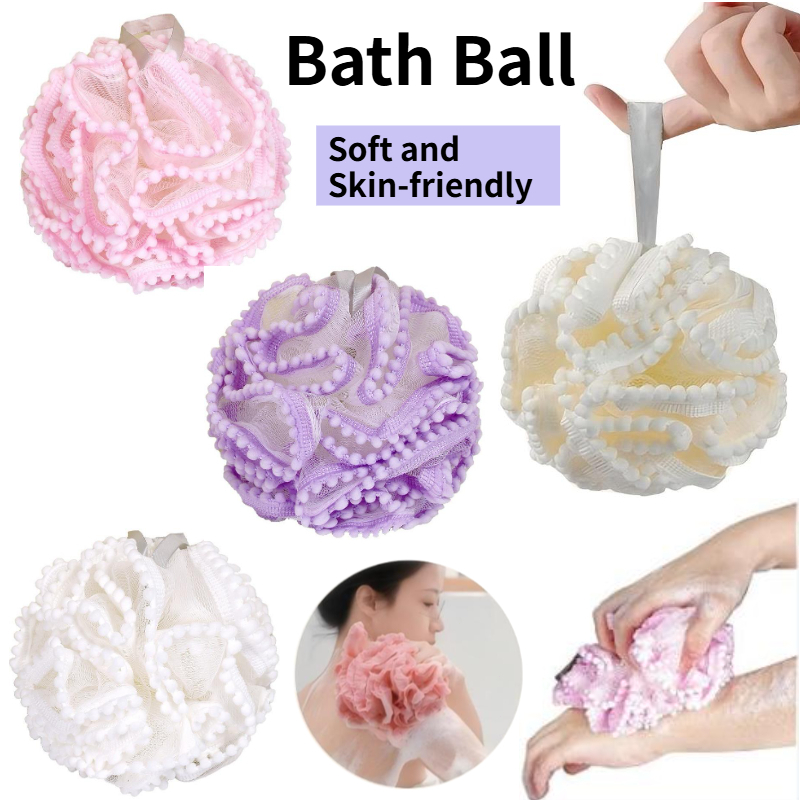 Bath Sponge Ball Soft Mesh Shower Massage Mesh Sponge Skin Exfoliating ...