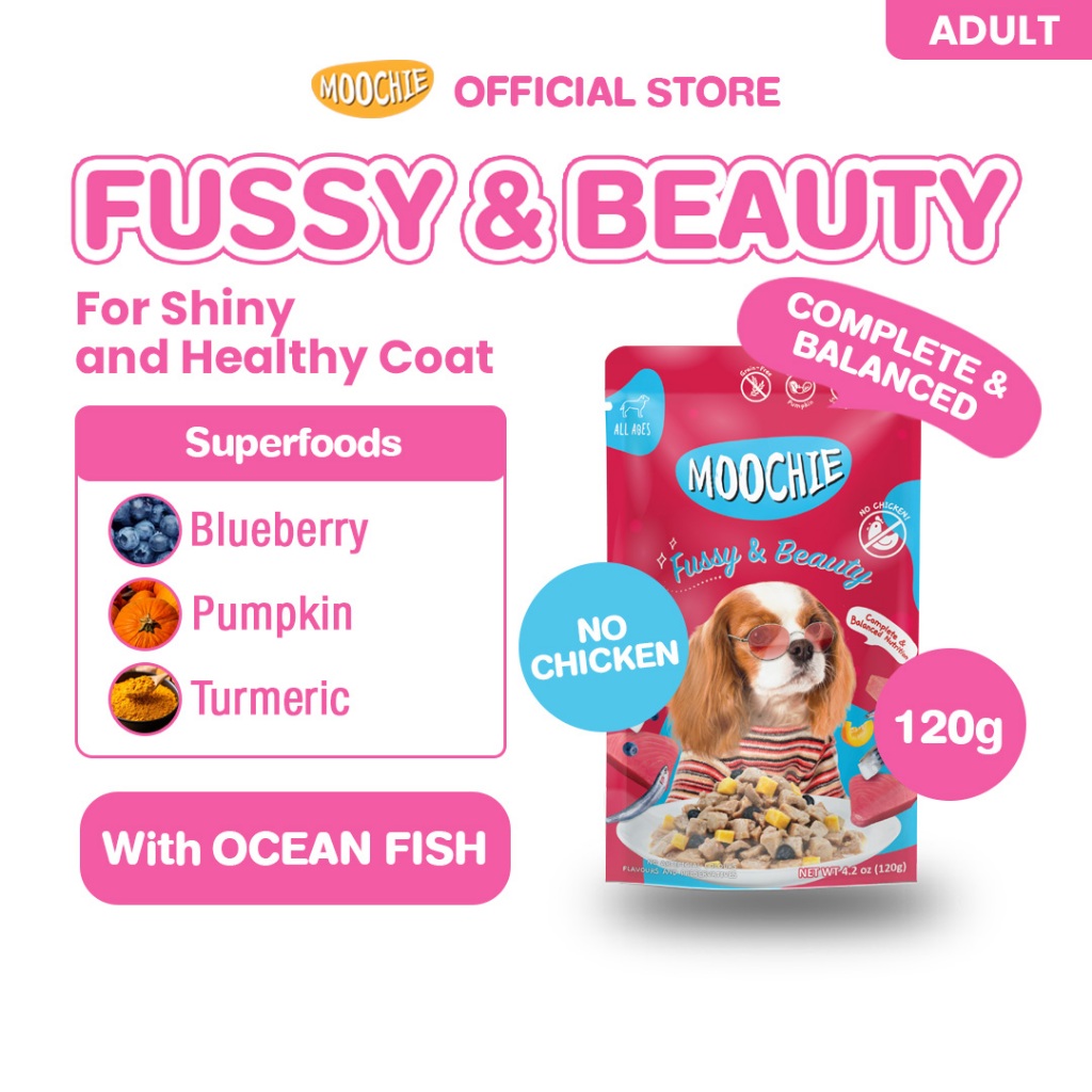 Moochie Dog Food Chunk Ocean Fish Flavor Grain-Free, No Chicken ...