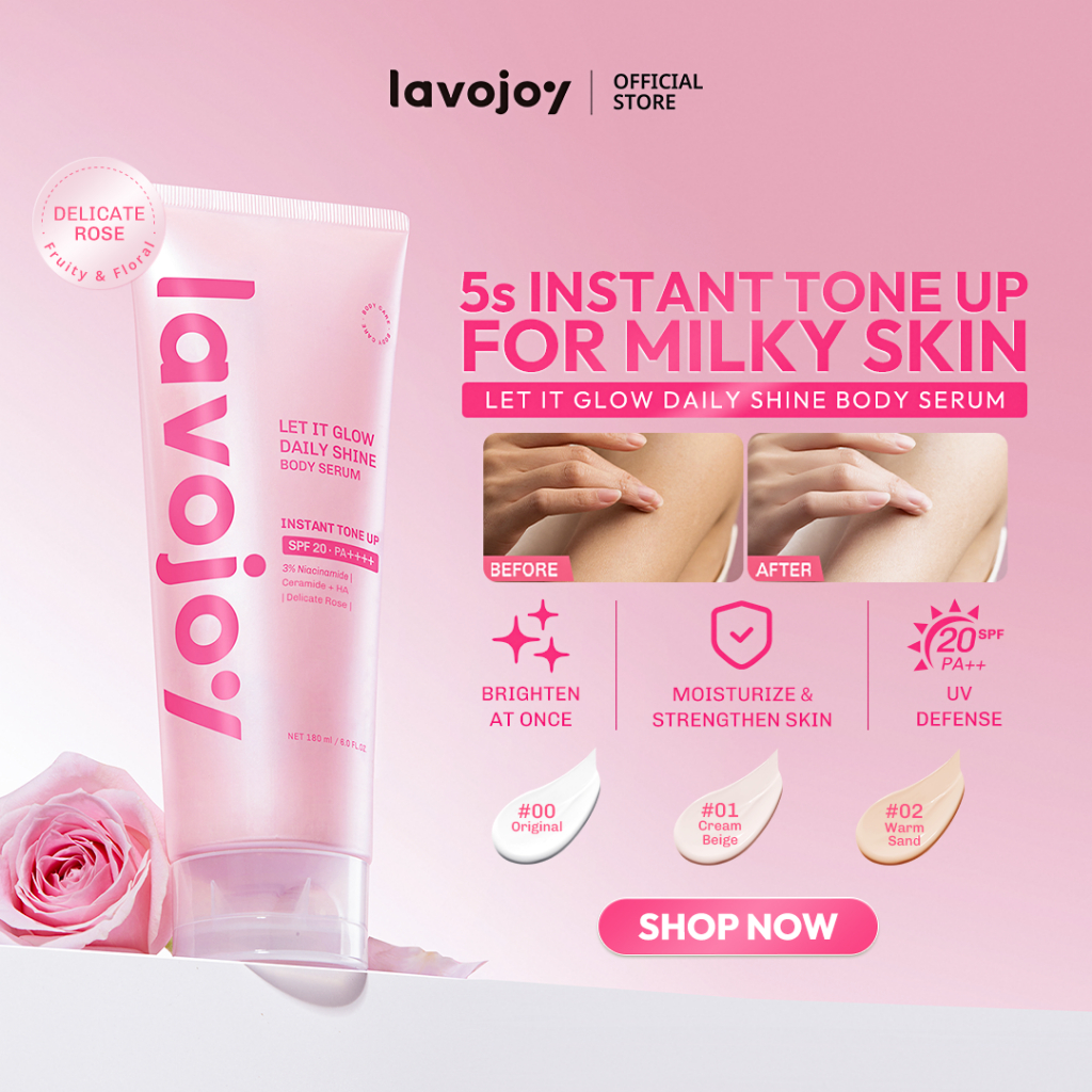 【INSTANT BRIGHTENING】lavojoy Let It Glow Daily Shine Body Serum Instant Tone Up | 180ml | Shopee ...