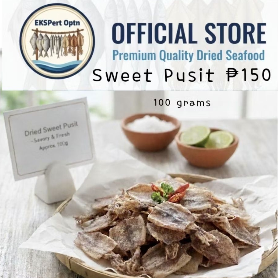 Dried Sweet Pusit Vacuum Sealed 100 grams per pack | Shopee Philippines