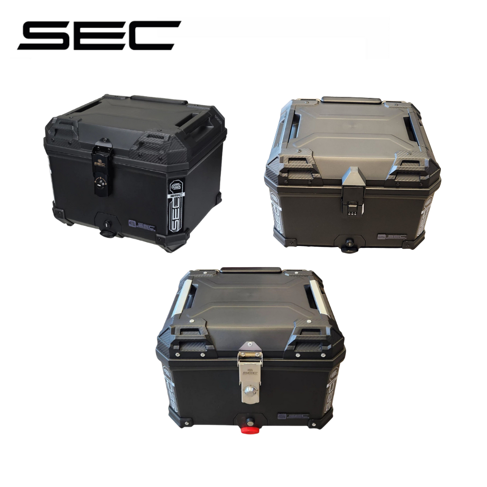 SEC Topbox 45 Liters Motobox for Motorcycle - Black Out Loot Box (Hard ...