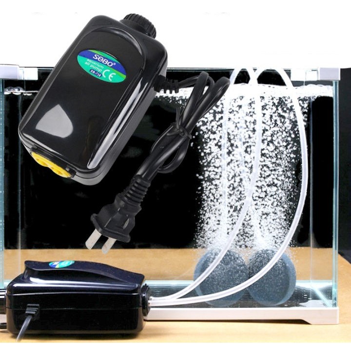 Silent Aquarium Air Pump – SB-718/SB-738 Oxygen Aerator for Fish Tank ...