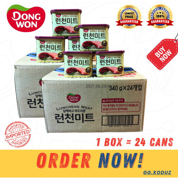 [1 Box 24 cans] DONGWON High Quality Korean Spam Luncheon Meat 340g ...
