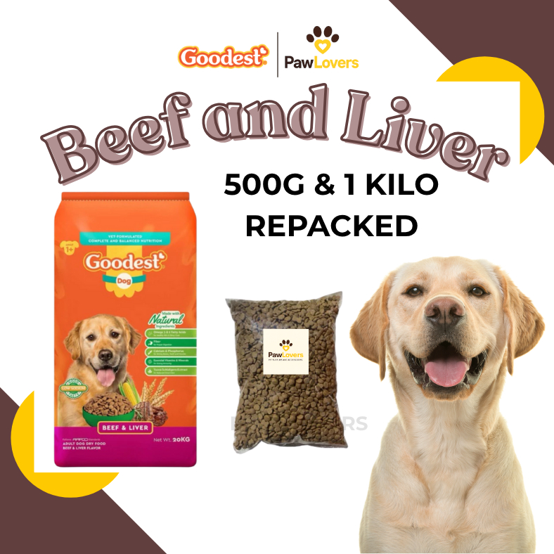 GOODEST Adult Dog Dry Food in Beef & Liver, 500g and 1Kg REPACKED ...
