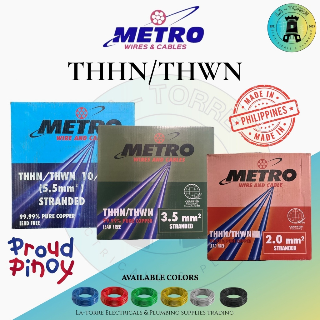 Metro Cable & Wire THHN/THWN (150mtrs) | Shopee Philippines