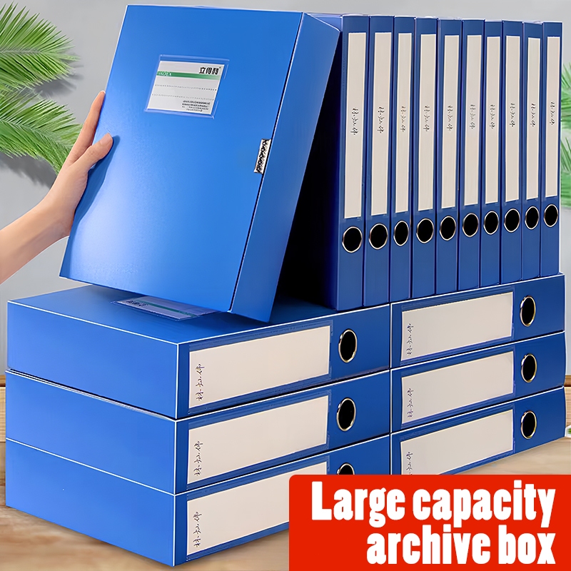 A4 File box Document Box Long Size File Organize Paper Organizer ...