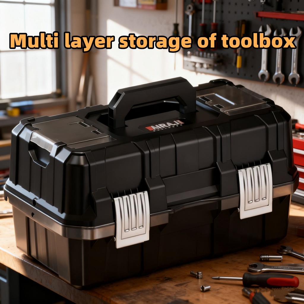 Toolbox three-layer folding multifunctional storage box, automotive ...