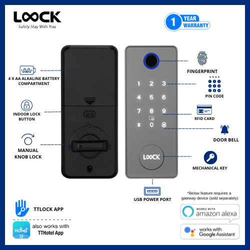 LOOCK A11 TTLock App | Avida & Megaworld Approved Smart Digital Lock ...