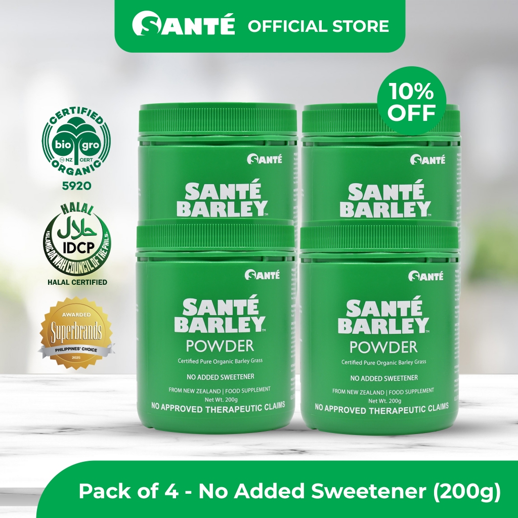 Santé Barley 200g Canister (No Added Sweetener) (Pack of 4) | Certified ...