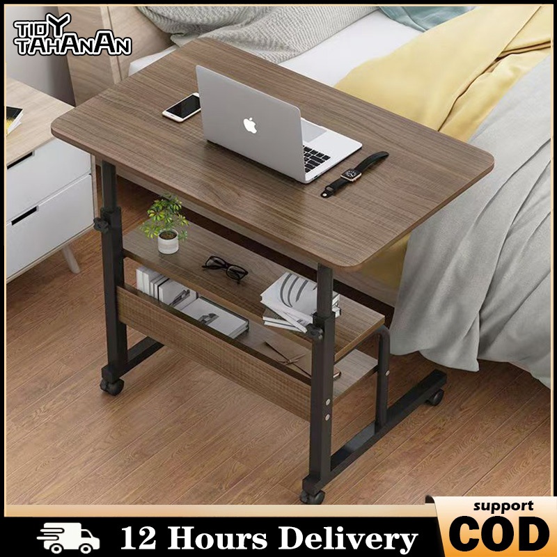 Adjustable table Portable Laptop Desk Study table Bed Side Table Wood ...