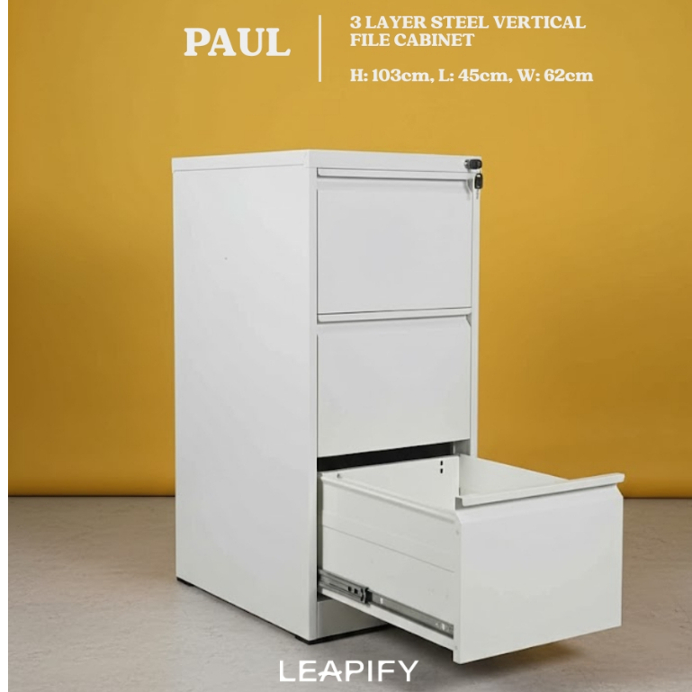 PAUL | 3-Layer Steel File Vertical Cabinet by Leapify Steel - Filing ...