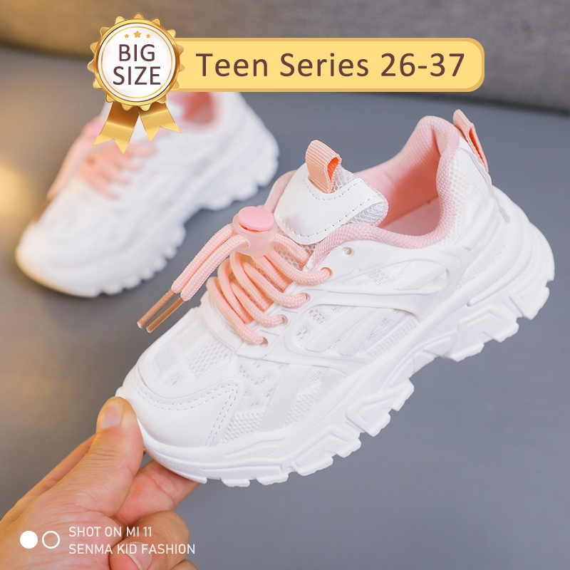 SENMA Korean Shoes For Kids Girls Chunky Sneakers White Shoes Rubber ...