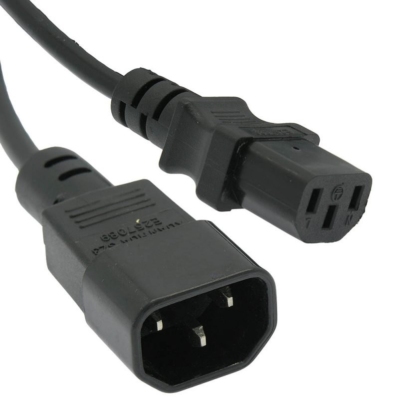 Iec 320 C14 To C13 Extension Cable10A 250V Male Plug To Female Socket ...