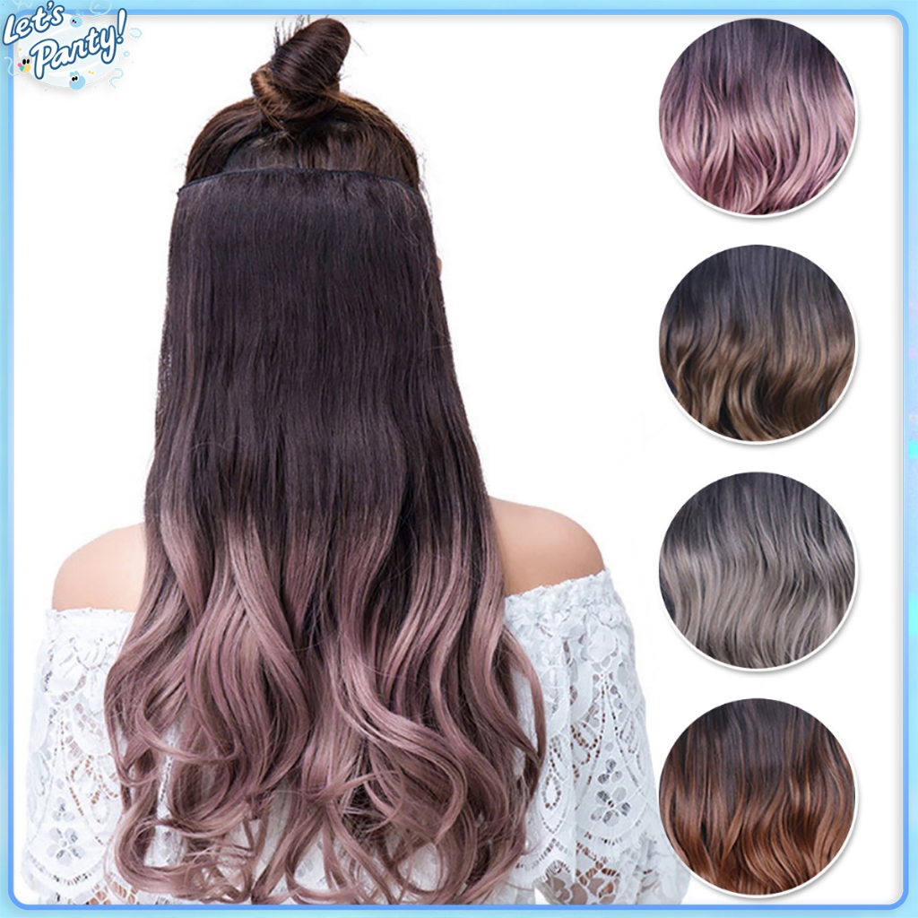 Hair Extensions Wig Clip Beautiful Long Curly Women Clip in Hair Black ...