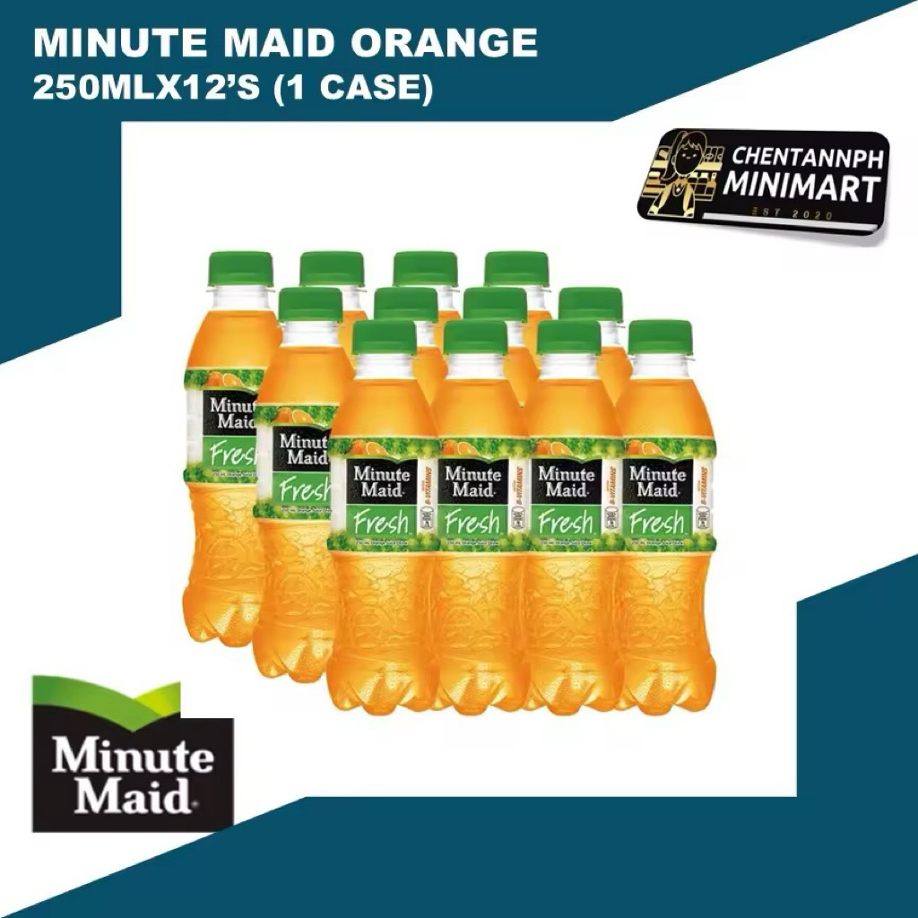 (1 CASE) Minute Maid Fresh Orange Healthy Juice Drink 250mL x 12 ...